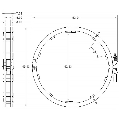 42" Ratchet Clamp